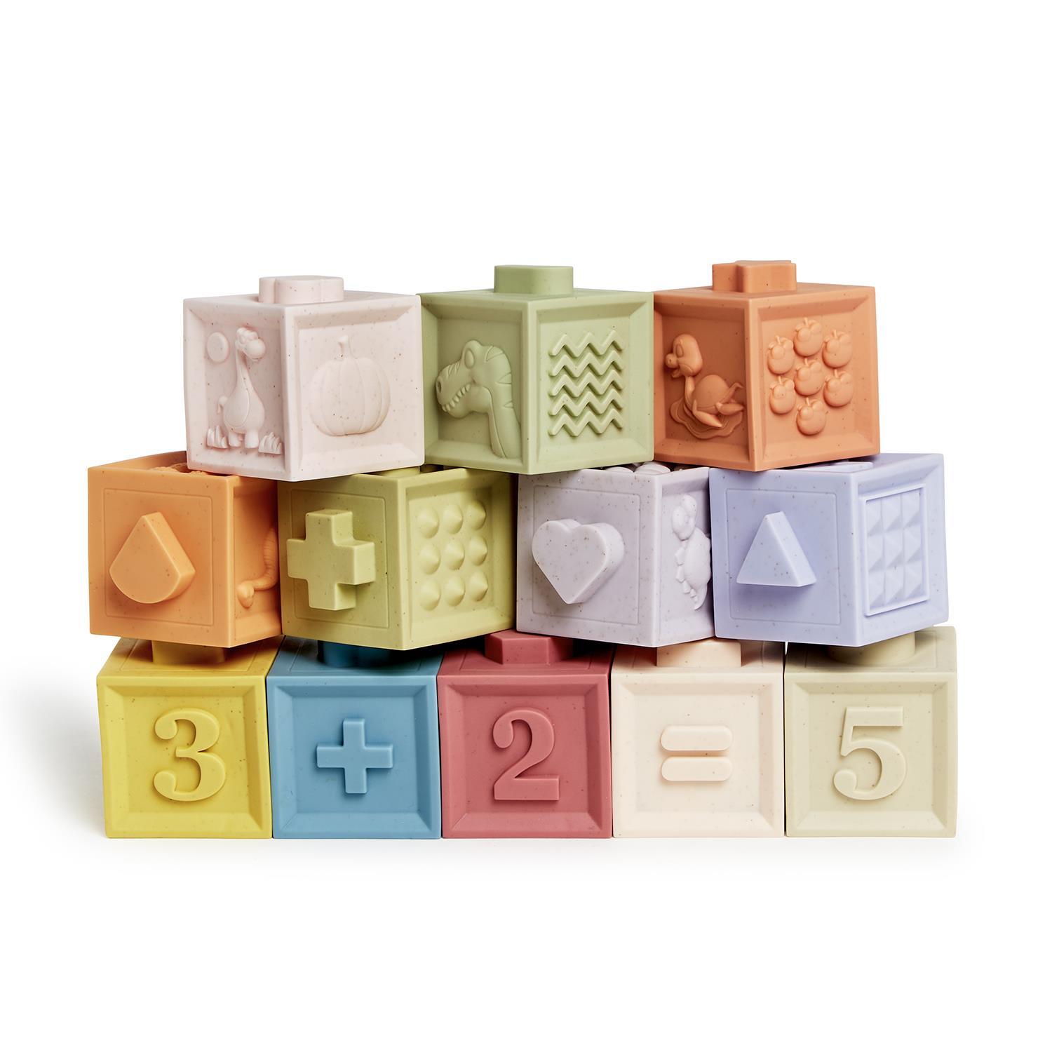 Dino-mite Blocks 12 Pc Stackable Numbers and Dinosaurs Block Set in ...