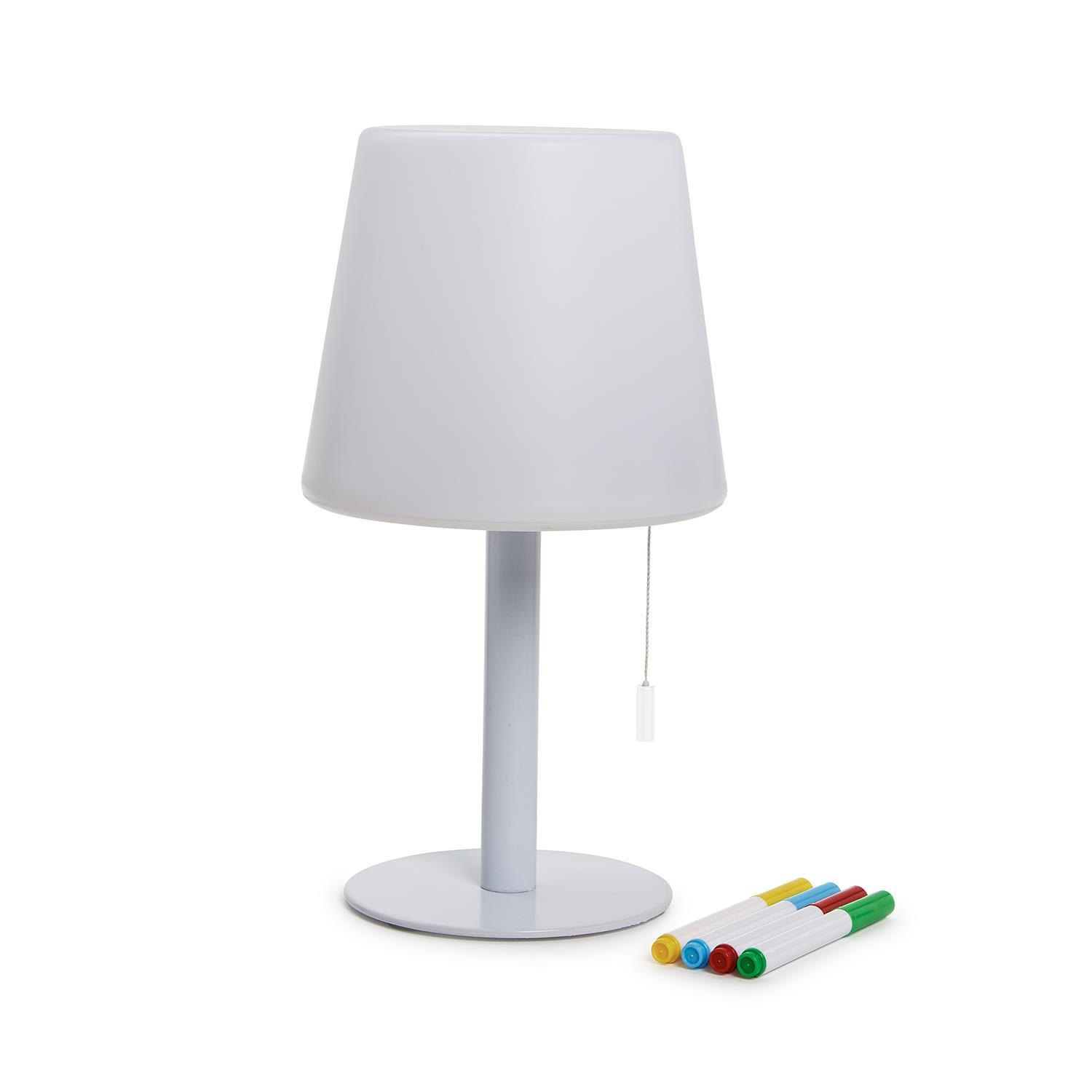 LED Portable Cordless Table Lamp with 4 Washable Colored Markers in ...