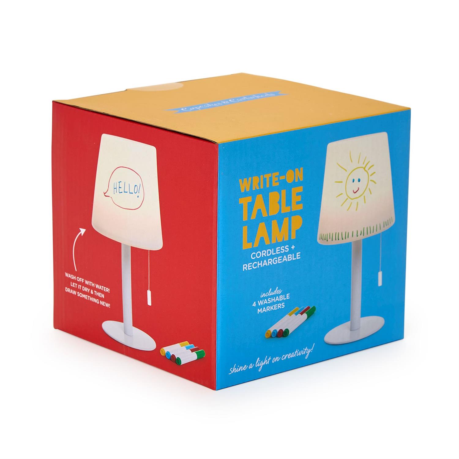 LED Portable Cordless Table Lamp with 4 Washable Colored Markers in ...