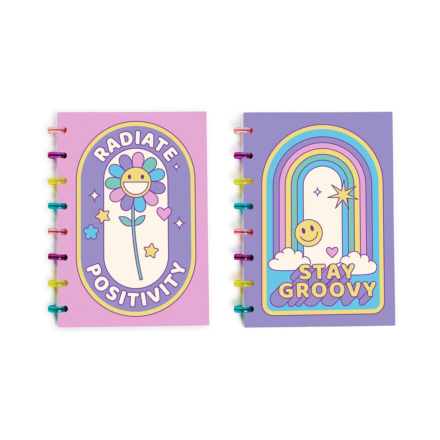 Groovy Rainbow Spiral Notebook Assorted 2 Designs