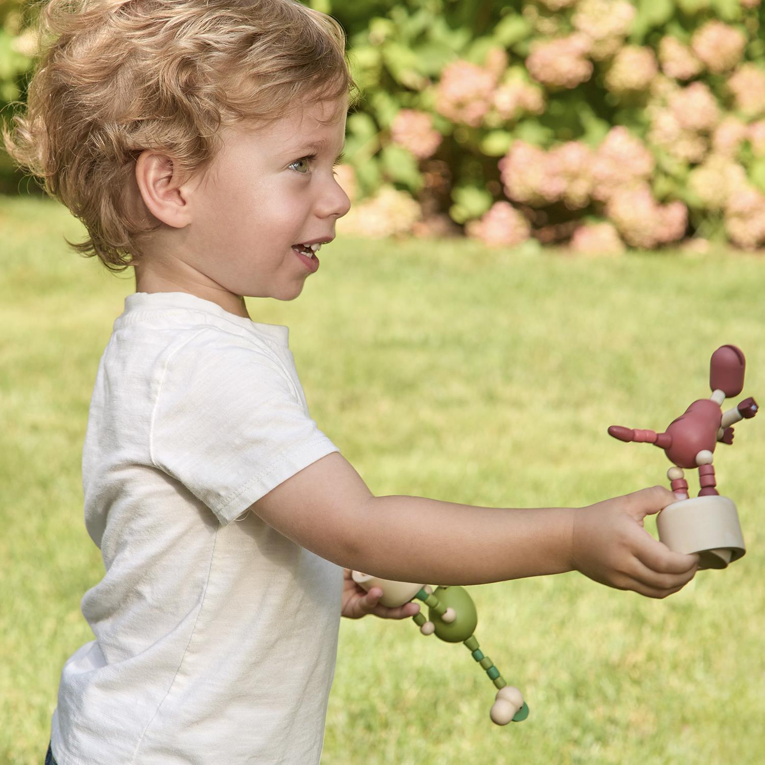 Dino Twist 12 Pc Hand-Crafted Dinosaur Push Puppet Unit in Display Asst 3