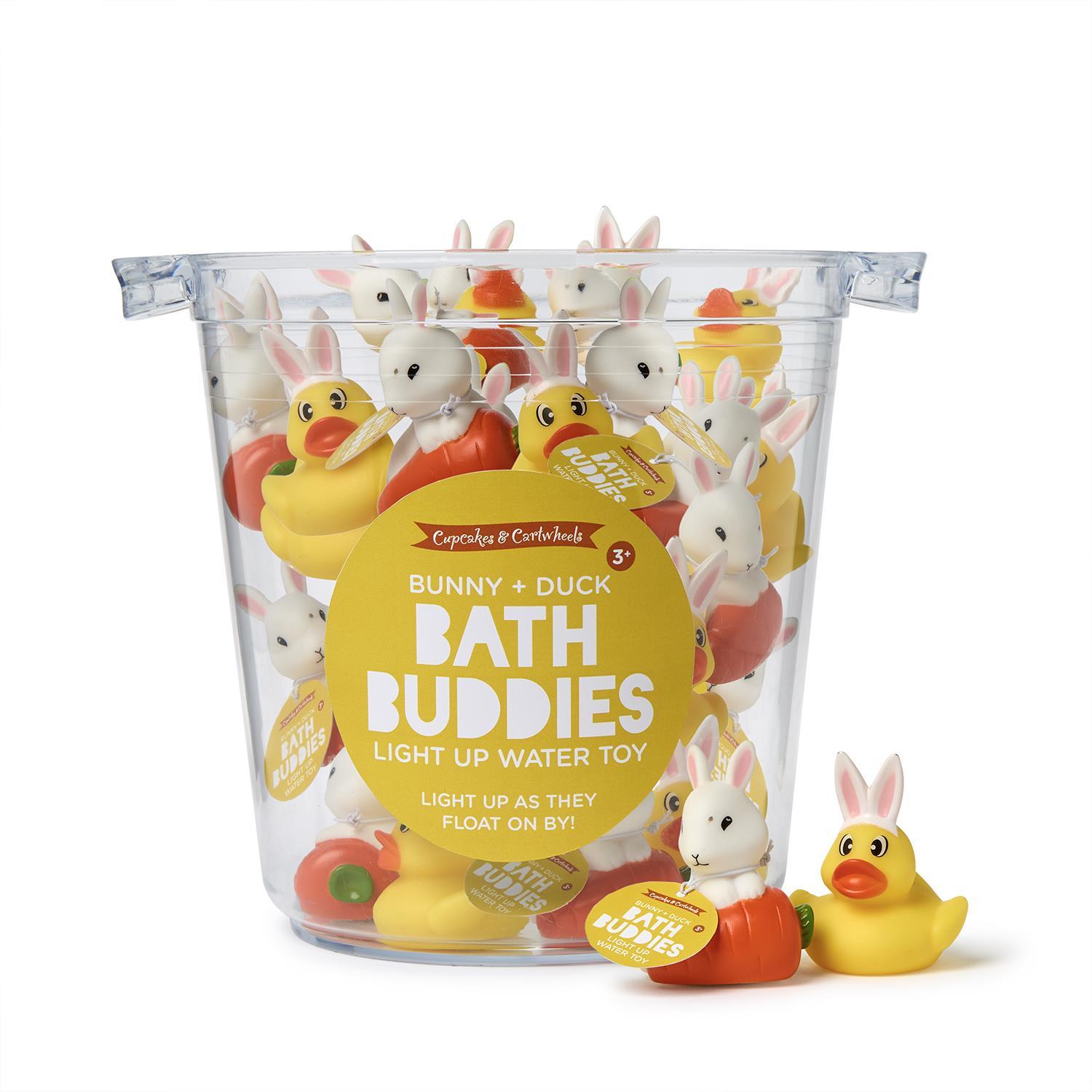 Spring Bath Buddies 36 Pc Light Up Bath Toy Unit with Bucket Display Includes 2 Designs