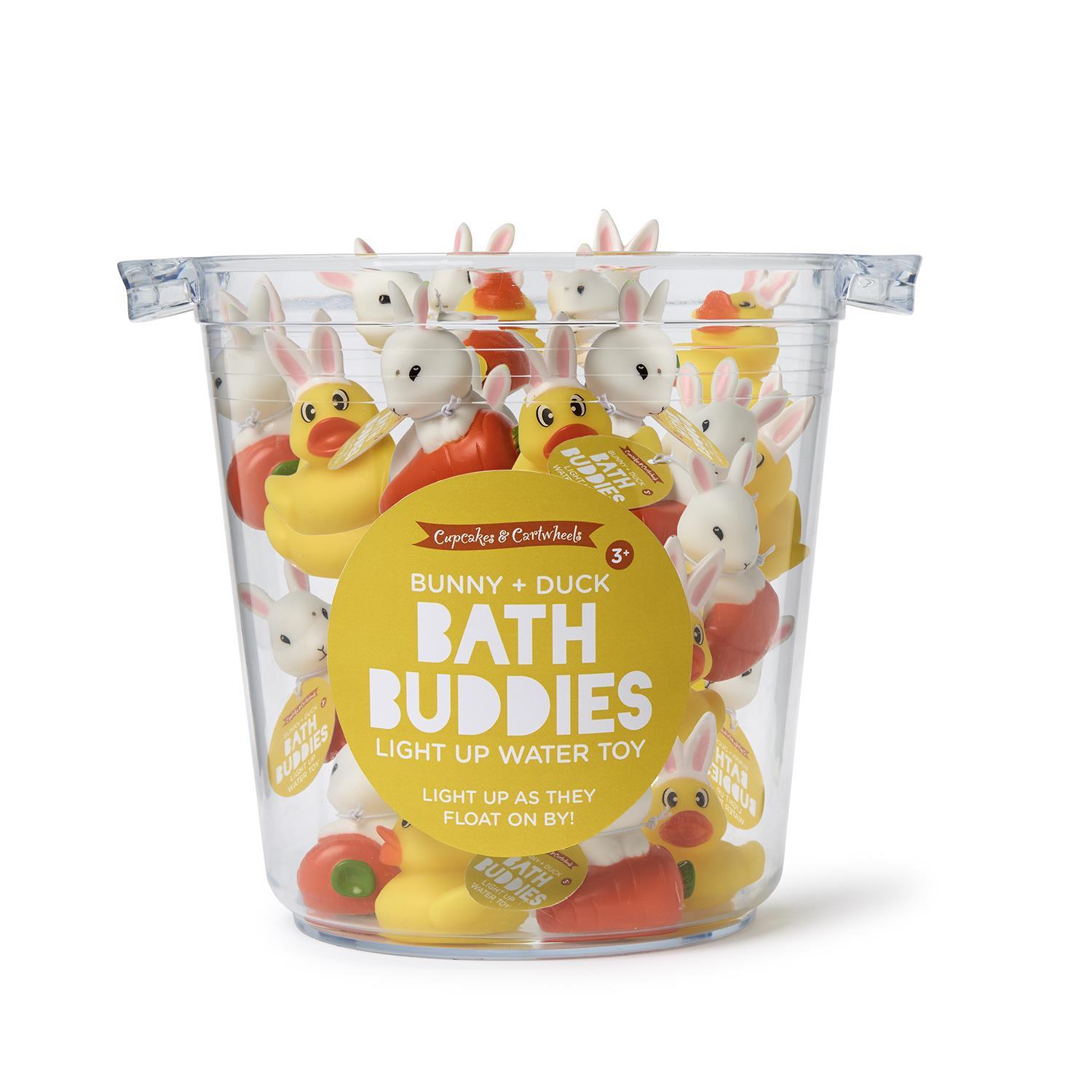 Spring Bath Buddies 36 Pc Light Up Bath Toy Unit with Bucket Display Includes 2 Designs