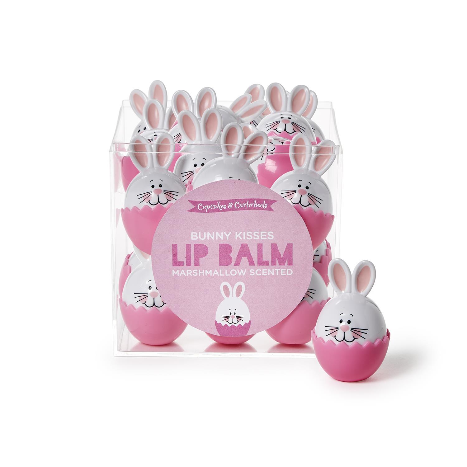 30 Pc Marshmallow Scented Bunny Lip Balm Unit with Countertop Display