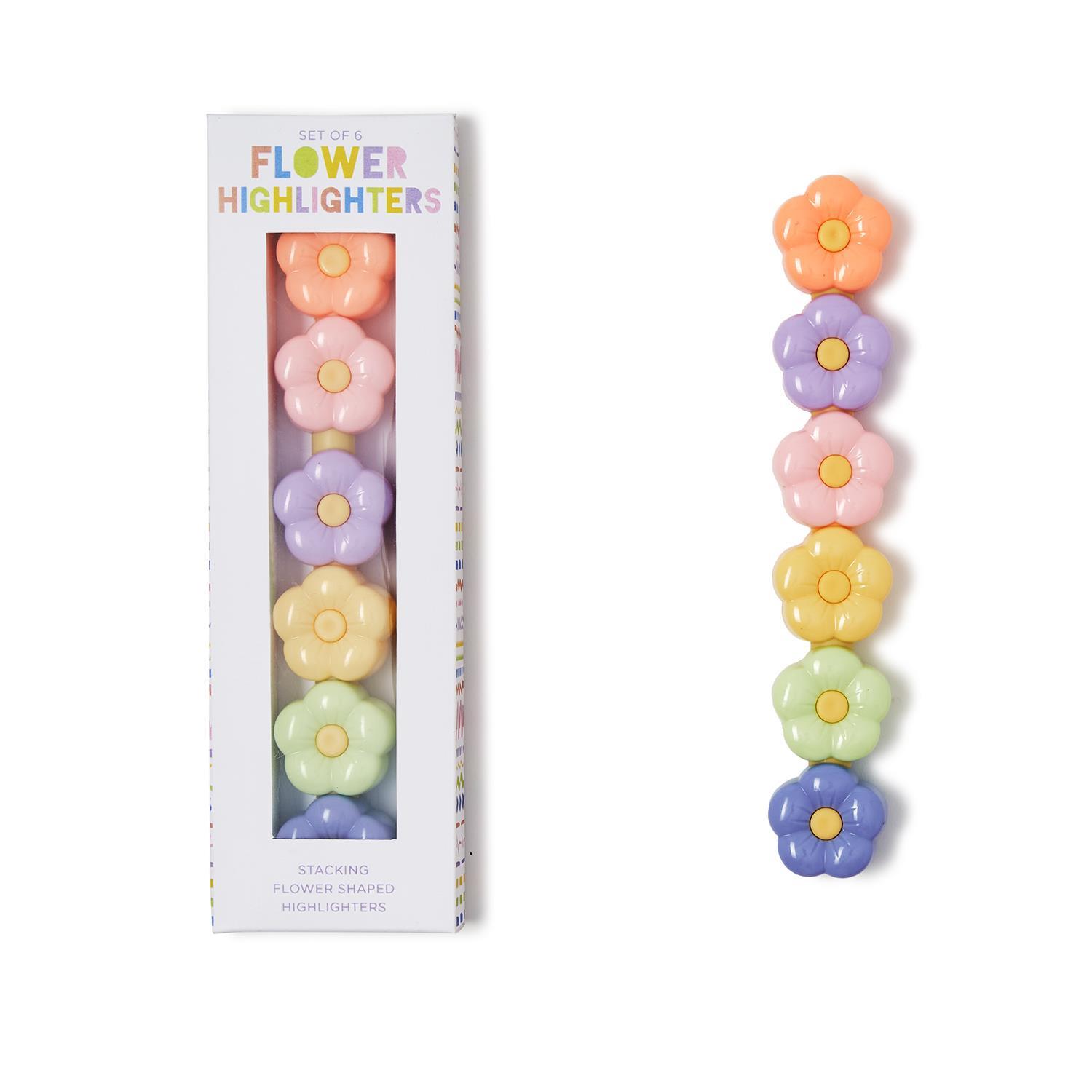 Stackable Flower Highlighters in Gift Box Includes 5 Colors