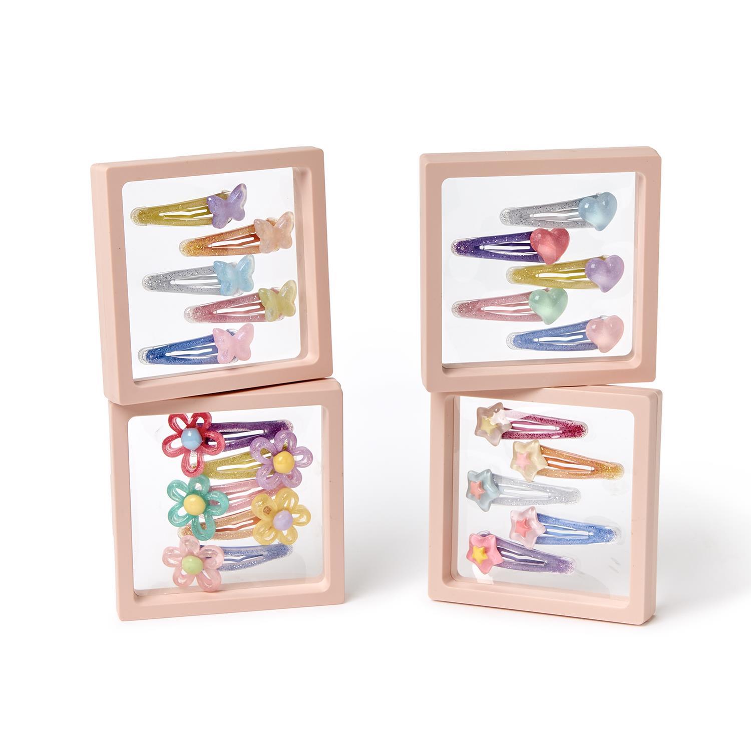 Set of 5 Hair Clips in Gift Box Assorted 4 Designs