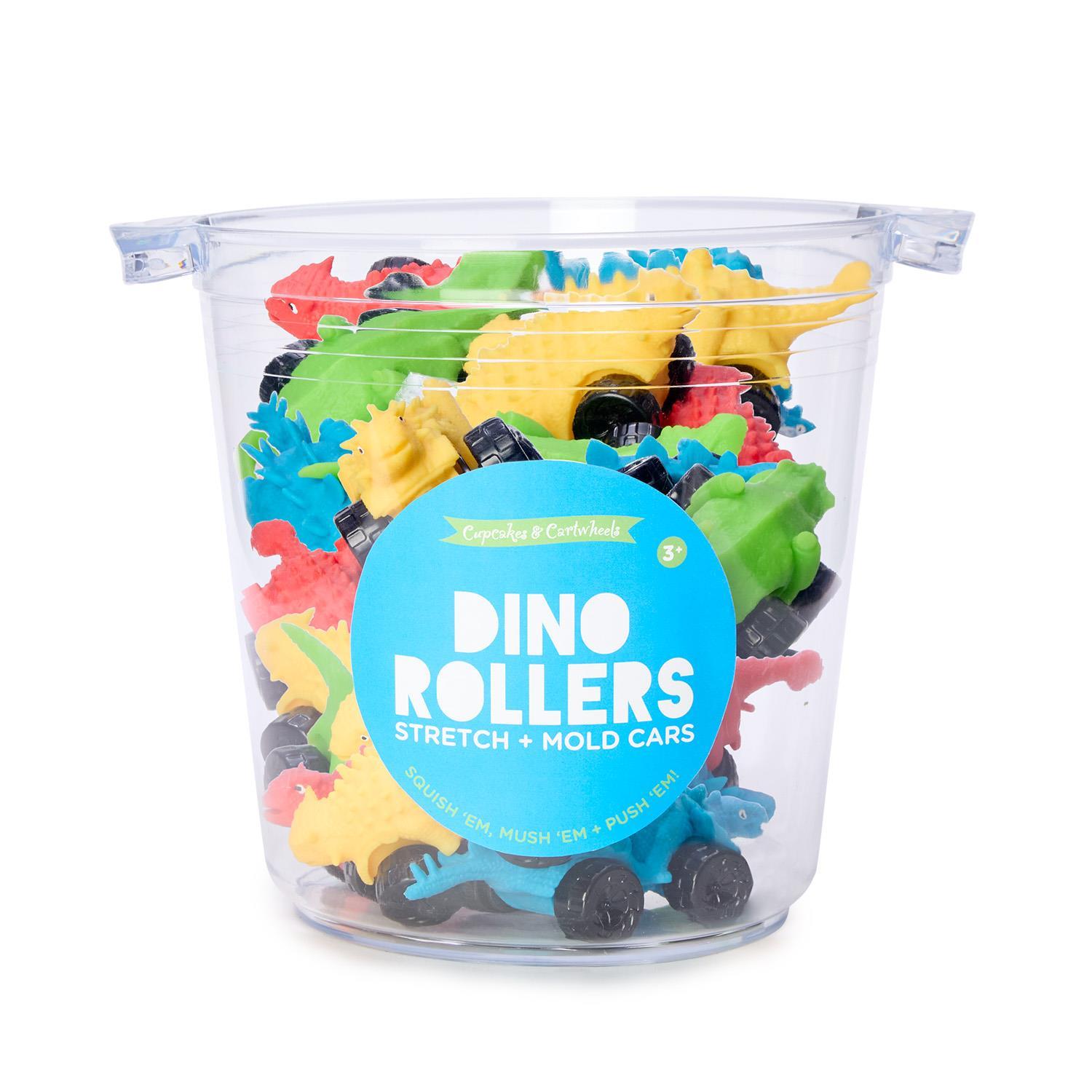 24 Pc Stretch and Mold Dinosaur Car Unit with Bucket Display Includes 4 ...