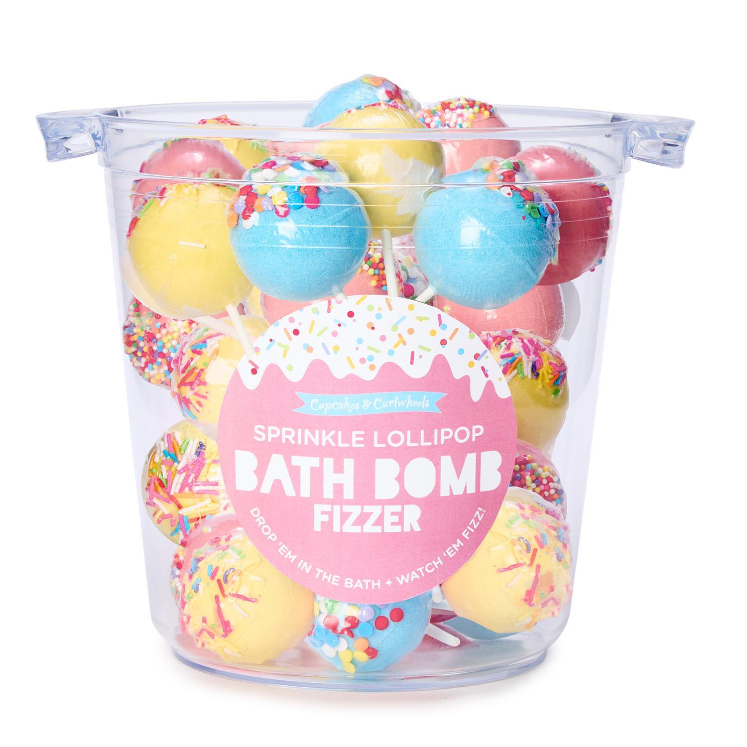 Cake Pop 24 Pc Sprinkle Lollipop Mixed Berry Scented Bath Bomb Fizzer ...