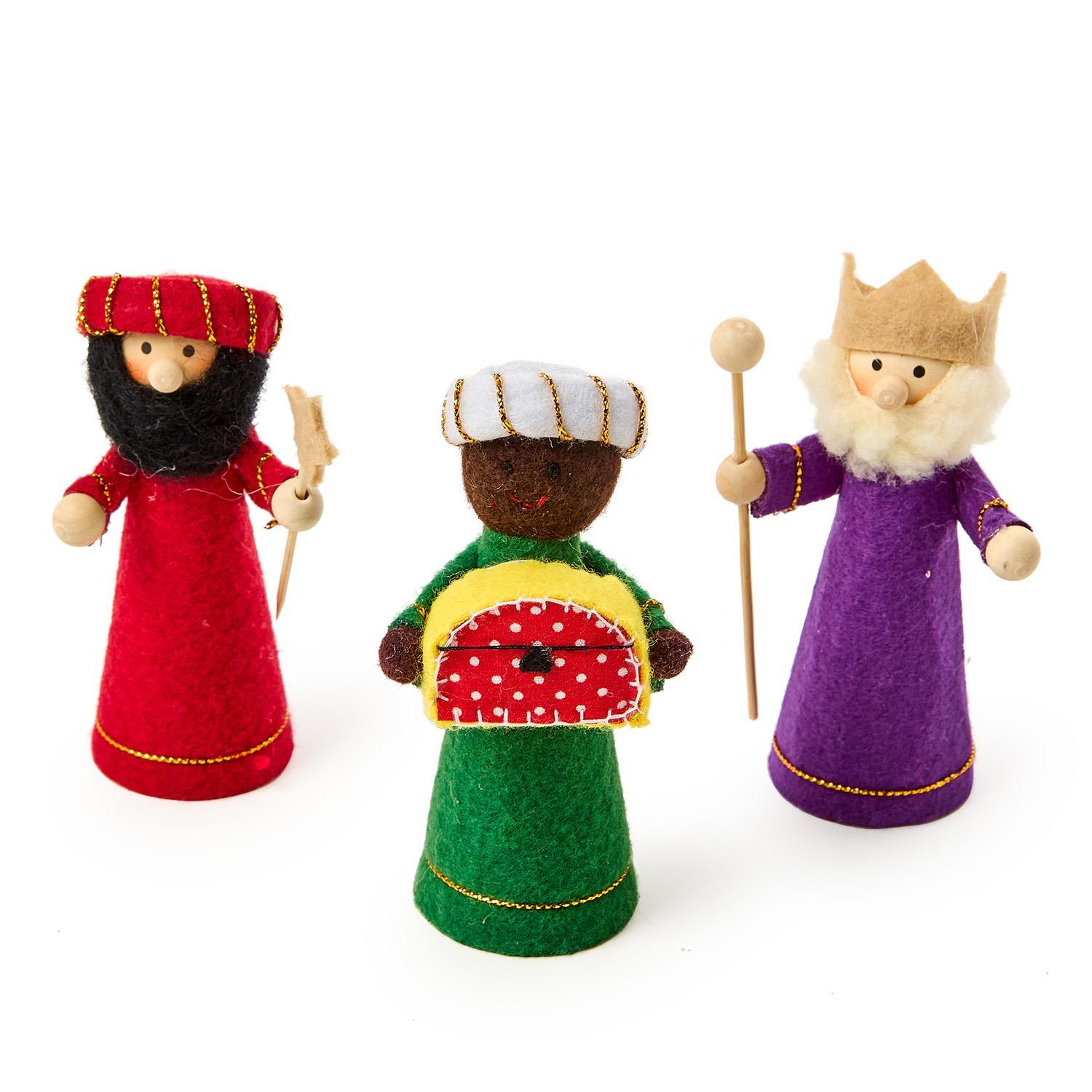 10 Pc Handcrafted Felt Nativity Set in Gift Box