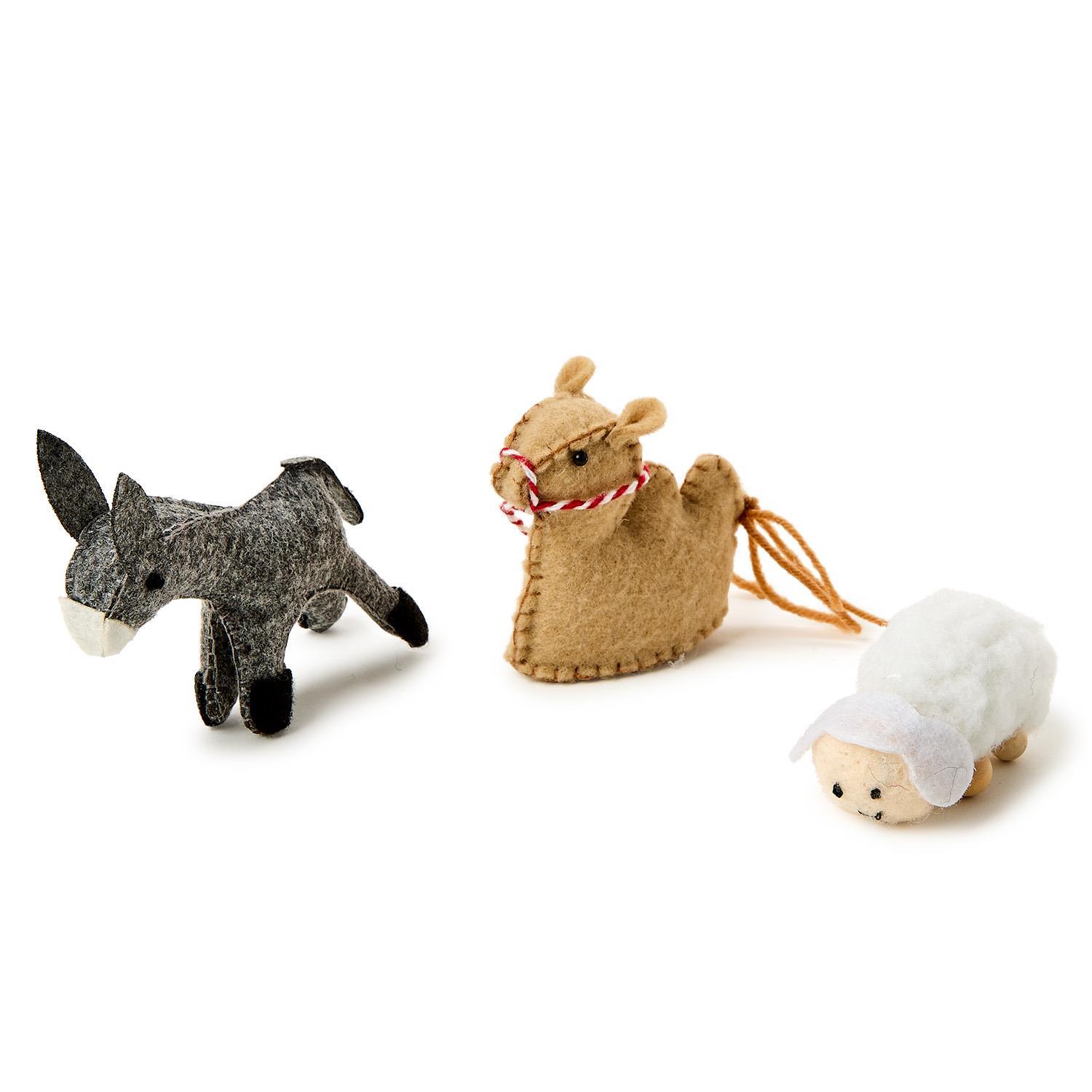 10 Pc Handcrafted Felt Nativity Set in Gift Box