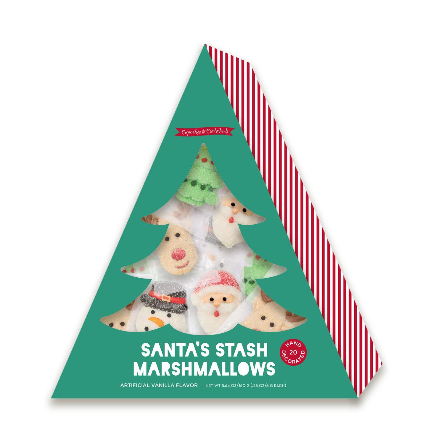 Santa's Stash 20 Pc Vanilla Flavor Marshmallow Candy in Gift Box