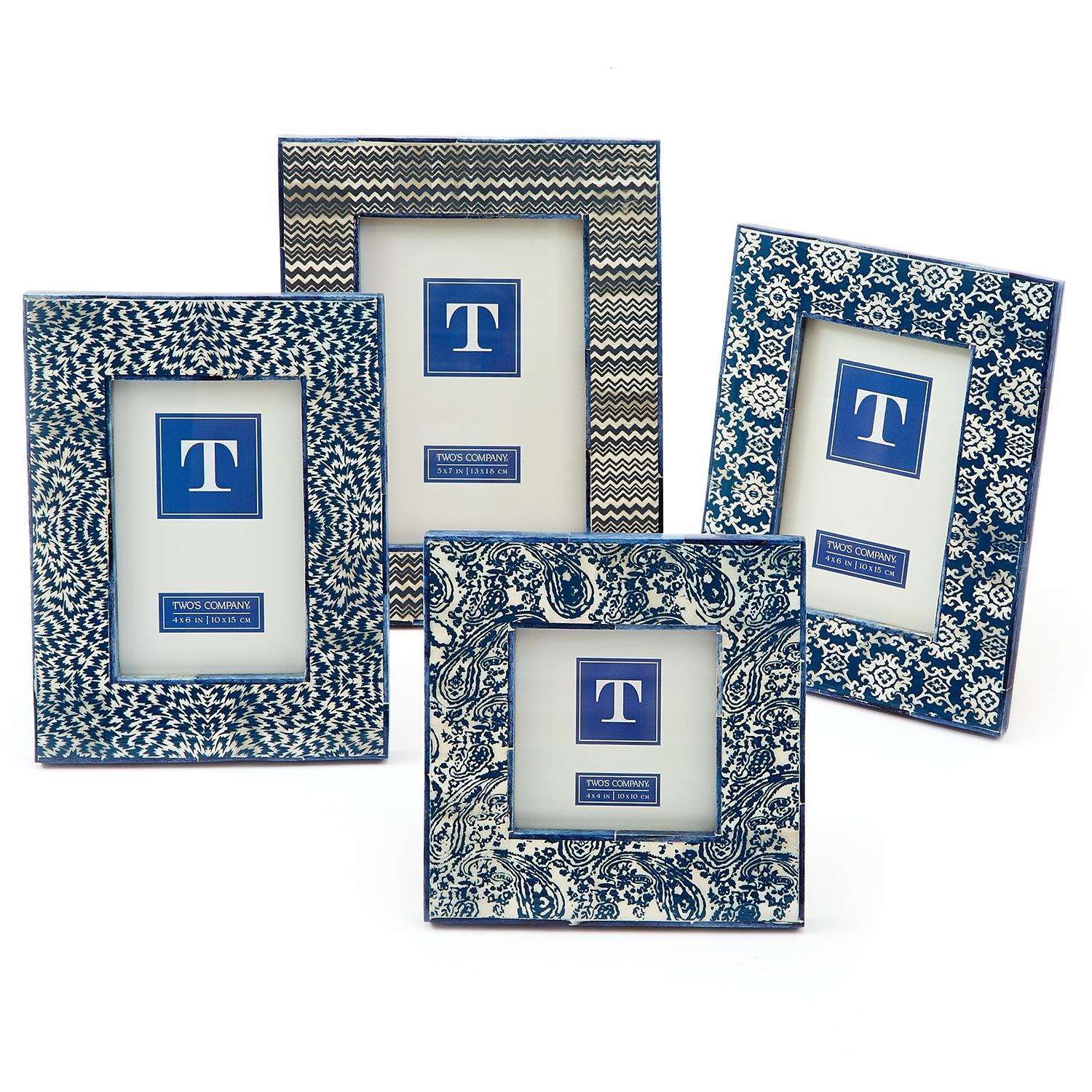 S/4 Batik Print Photo Frames Includes 4 Sizes