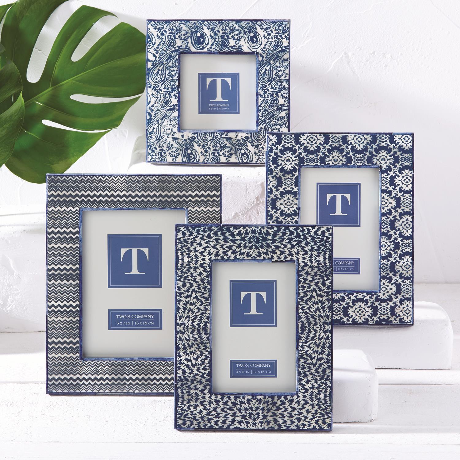 S/4 Batik Print Photo Frames Includes 4 Sizes