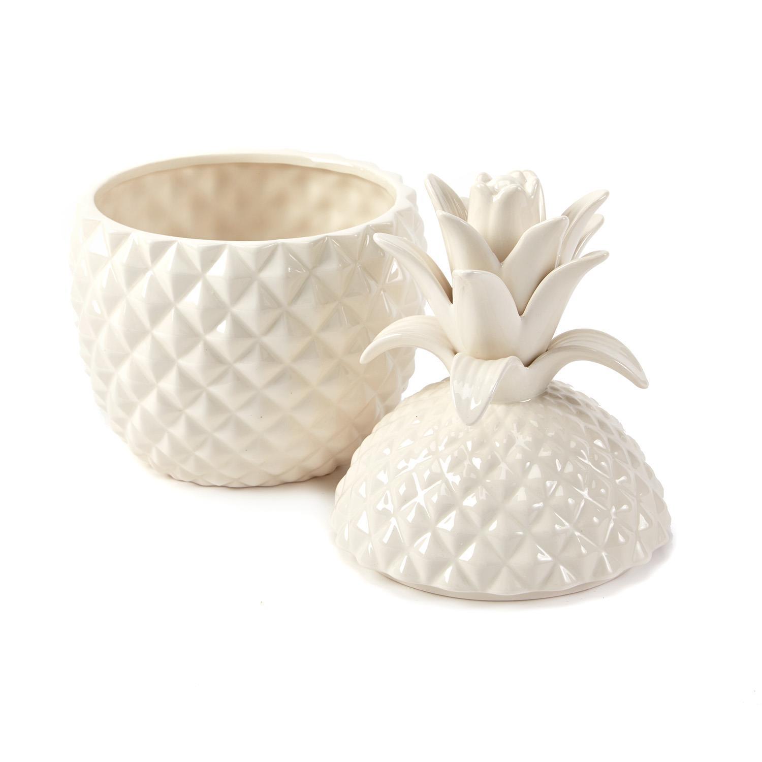 S/2 Pineapple Jars With Lid Includes 2 Sizes