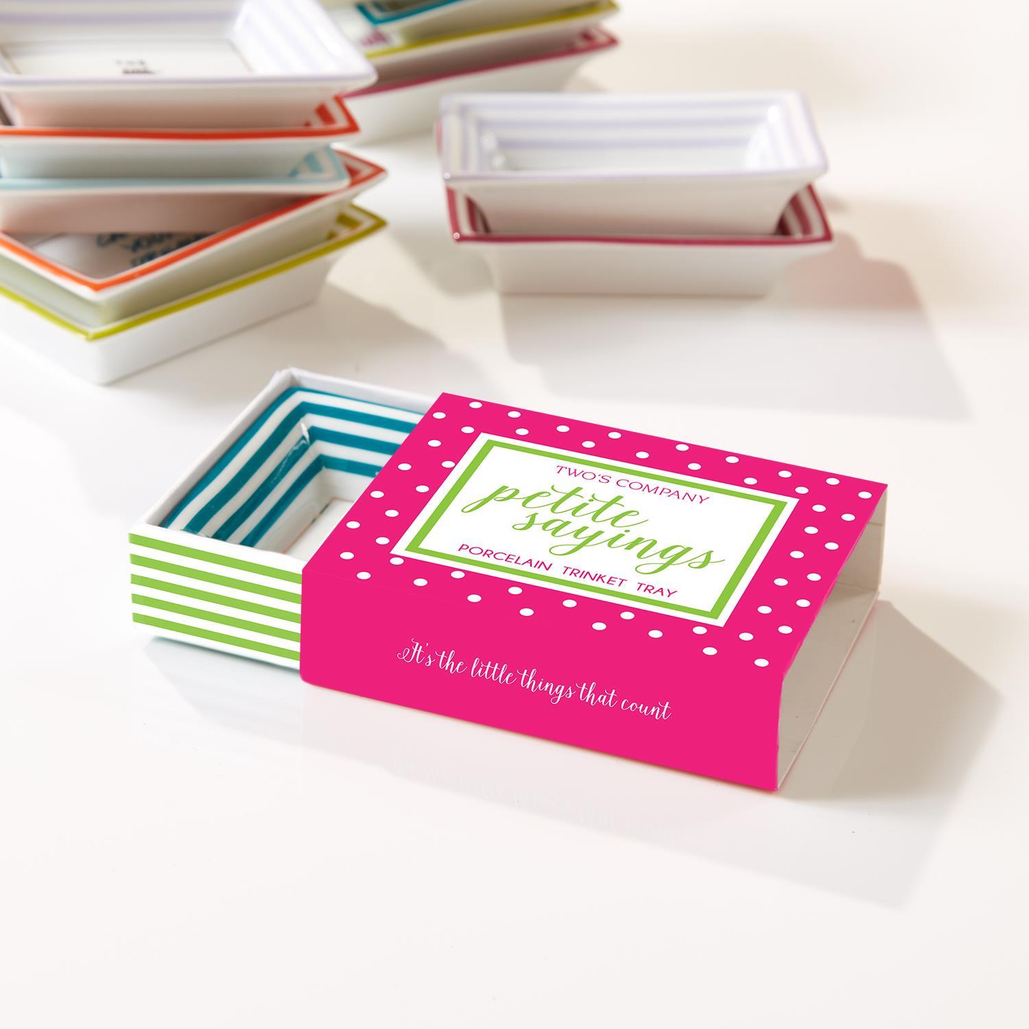 S/12 Petite Wise Saying Tray in Gift Box