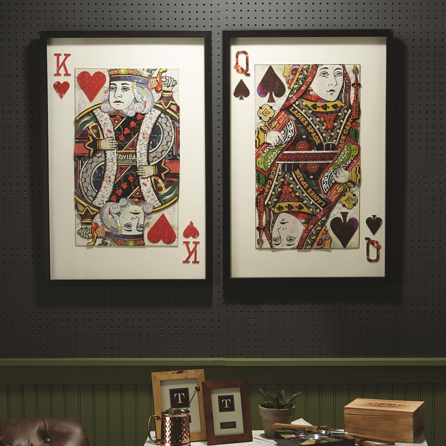S/2 Playing Card Wall Art Incl 2 Designs