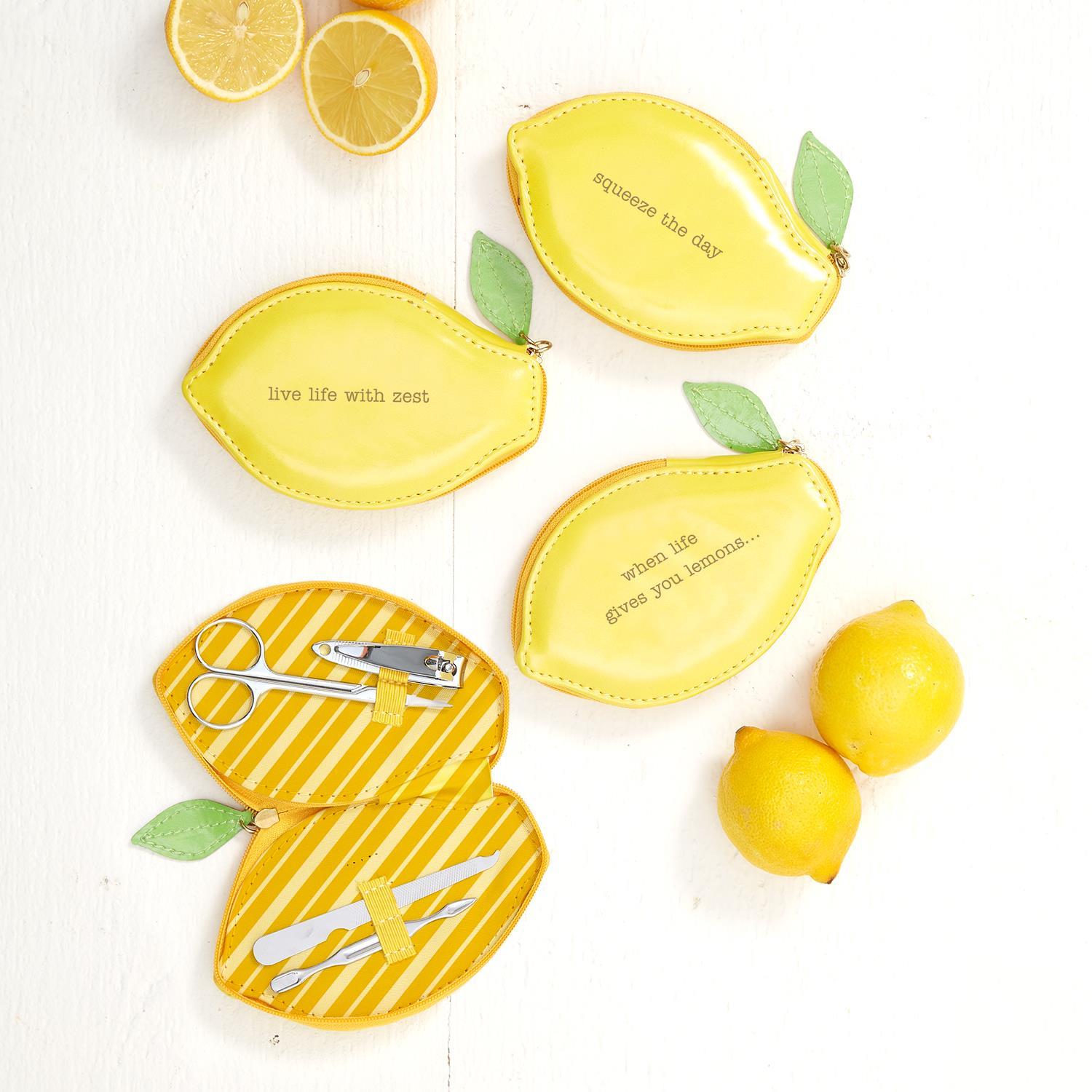 Lemon 4 Pc Manicure Kit Asst 3 Sayings