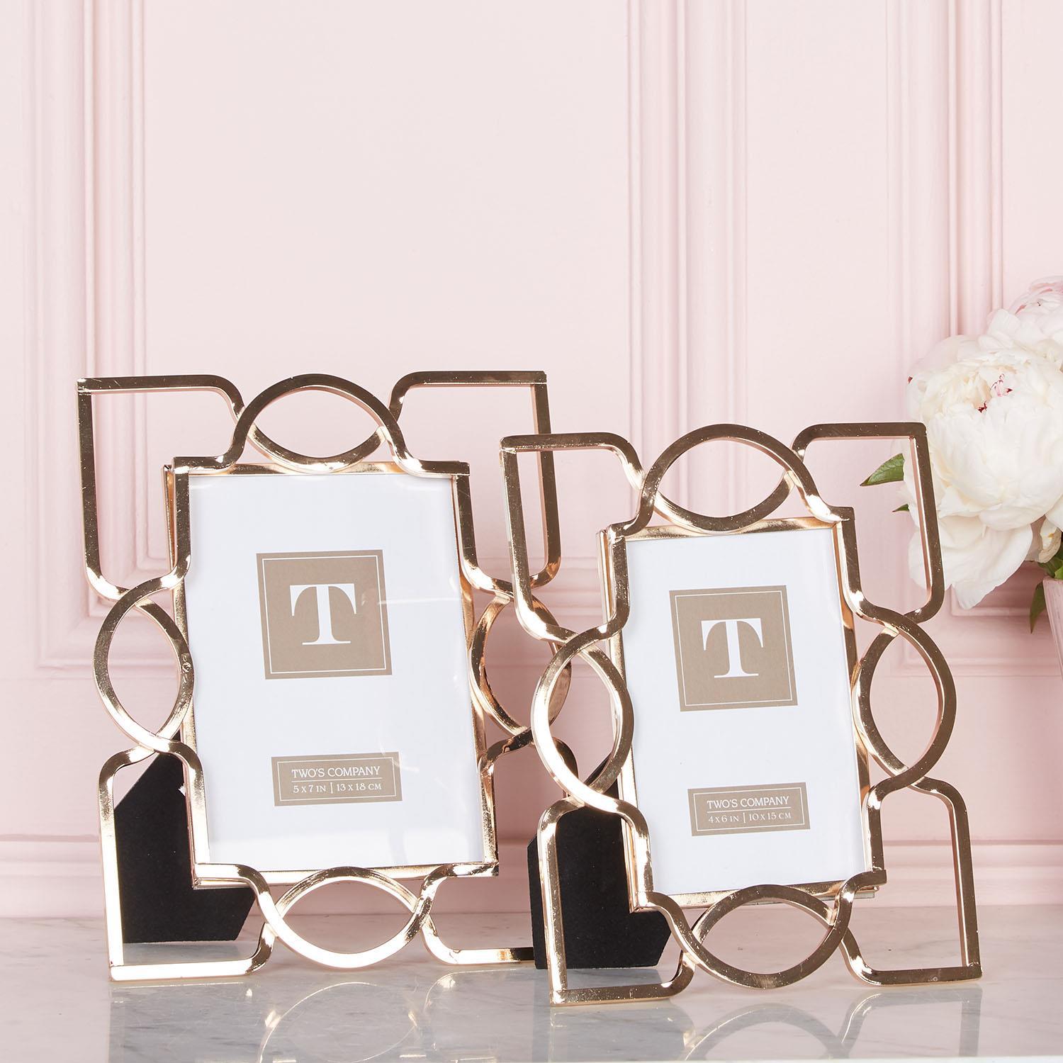 S/2 4x6 & 5x7 Gold Frames