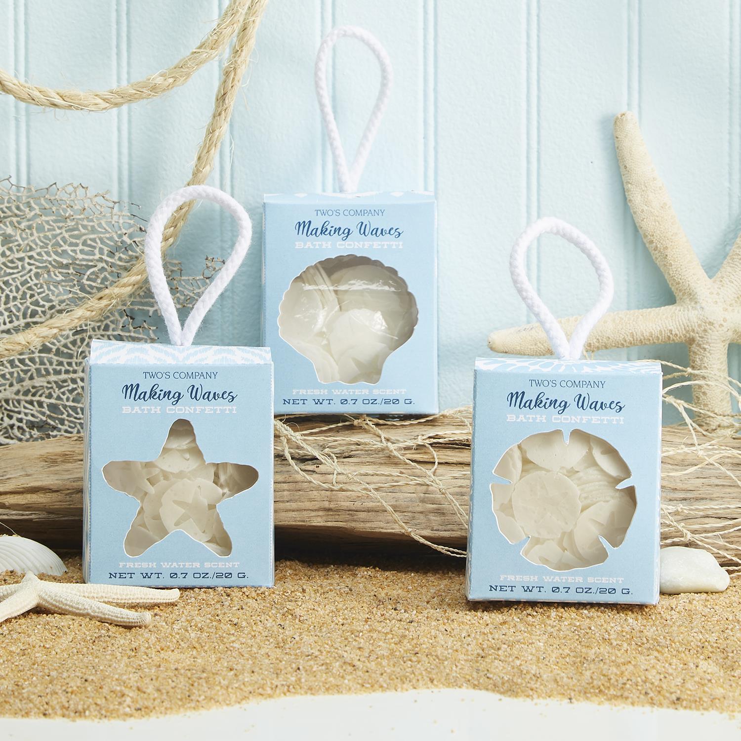 Sea Life Bath Confetti w/Ocean Breeze Scent Asst 3 Designs