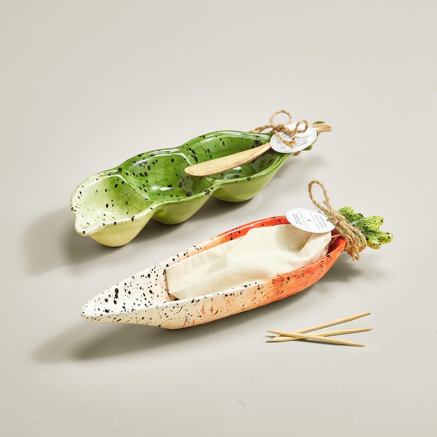 Spring Veggies Tidbit Dish Asst 2 Designs