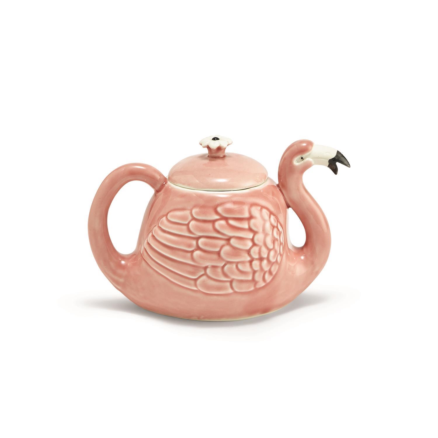 Flamingo Teapot with Lid