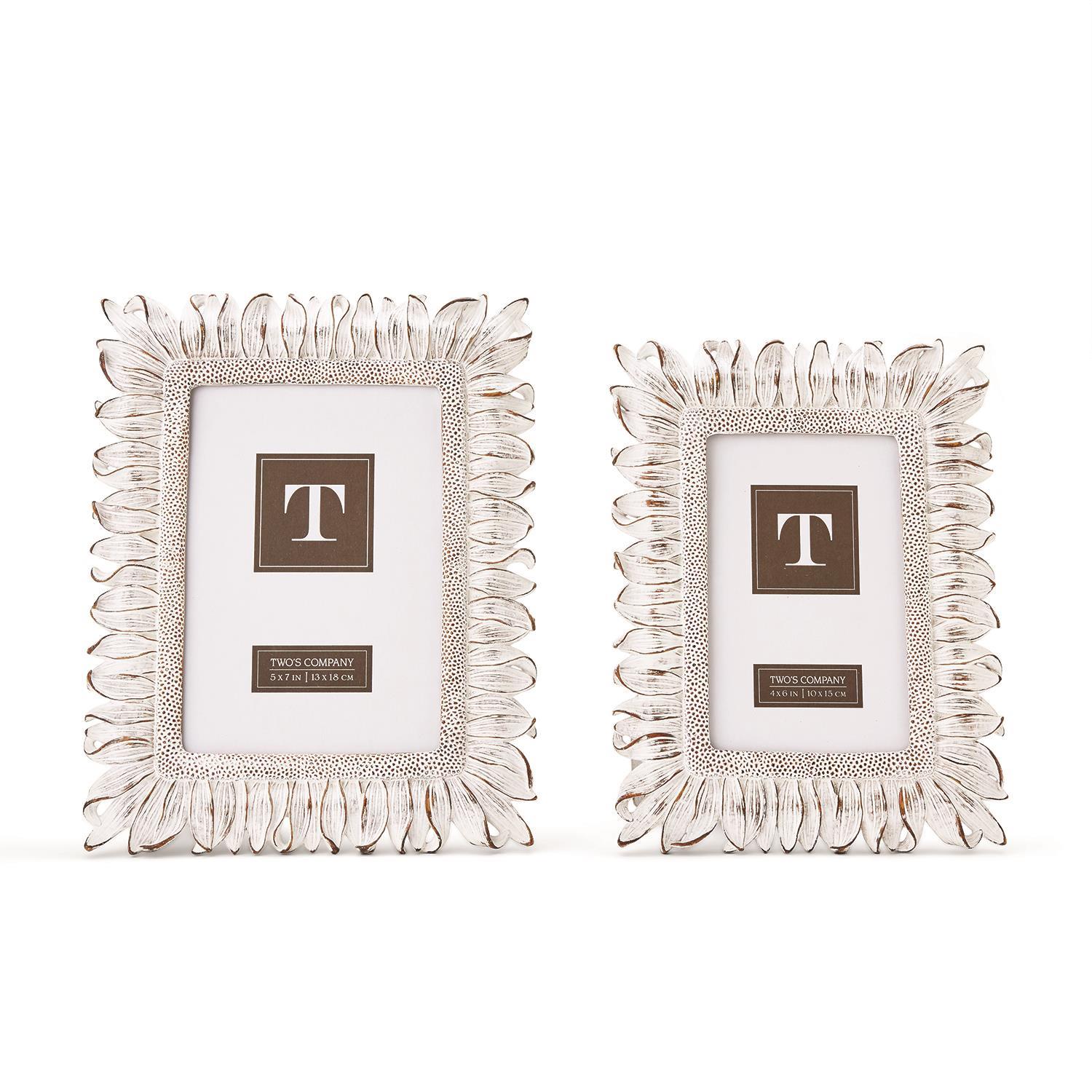 S/2 Sunflower Photo Frames Includes 2 Sizes