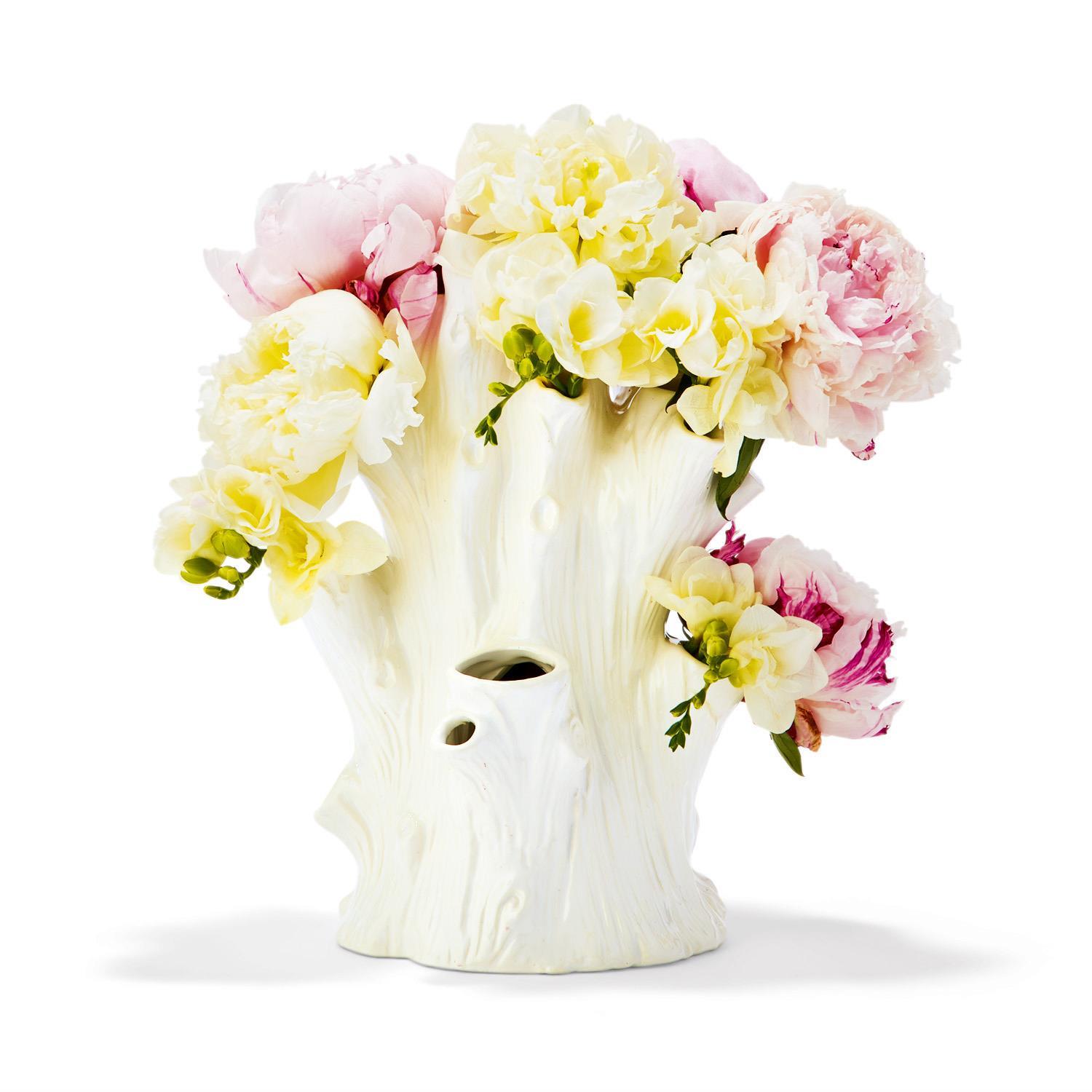 White Tree Trunk Vase