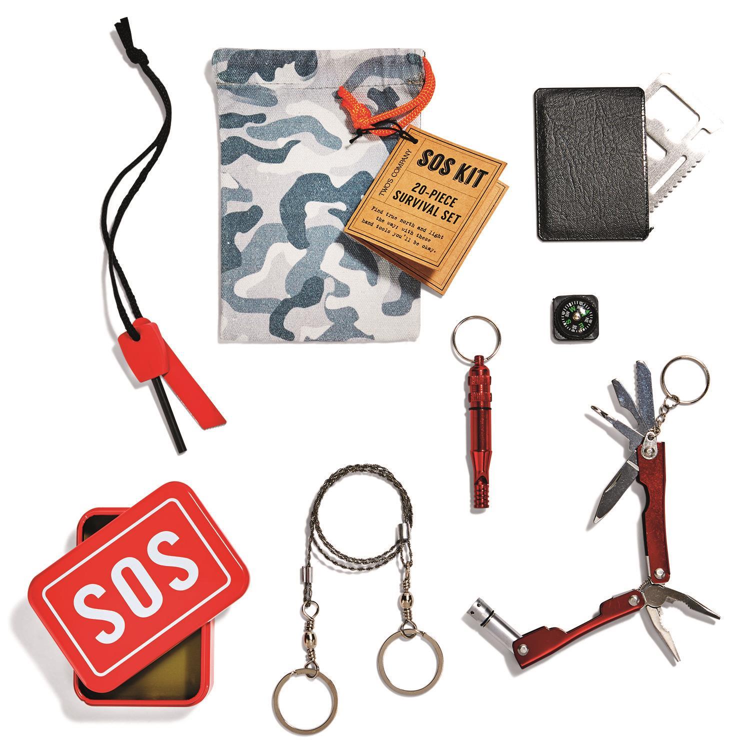 Sos Emergency Kit Includes 6 Tools in Drawstring Bag