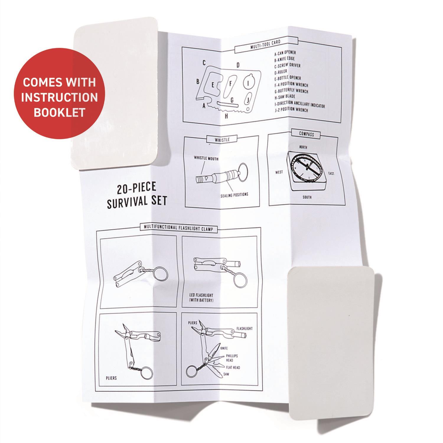 Sos Emergency Kit Includes 6 Tools in Drawstring Bag