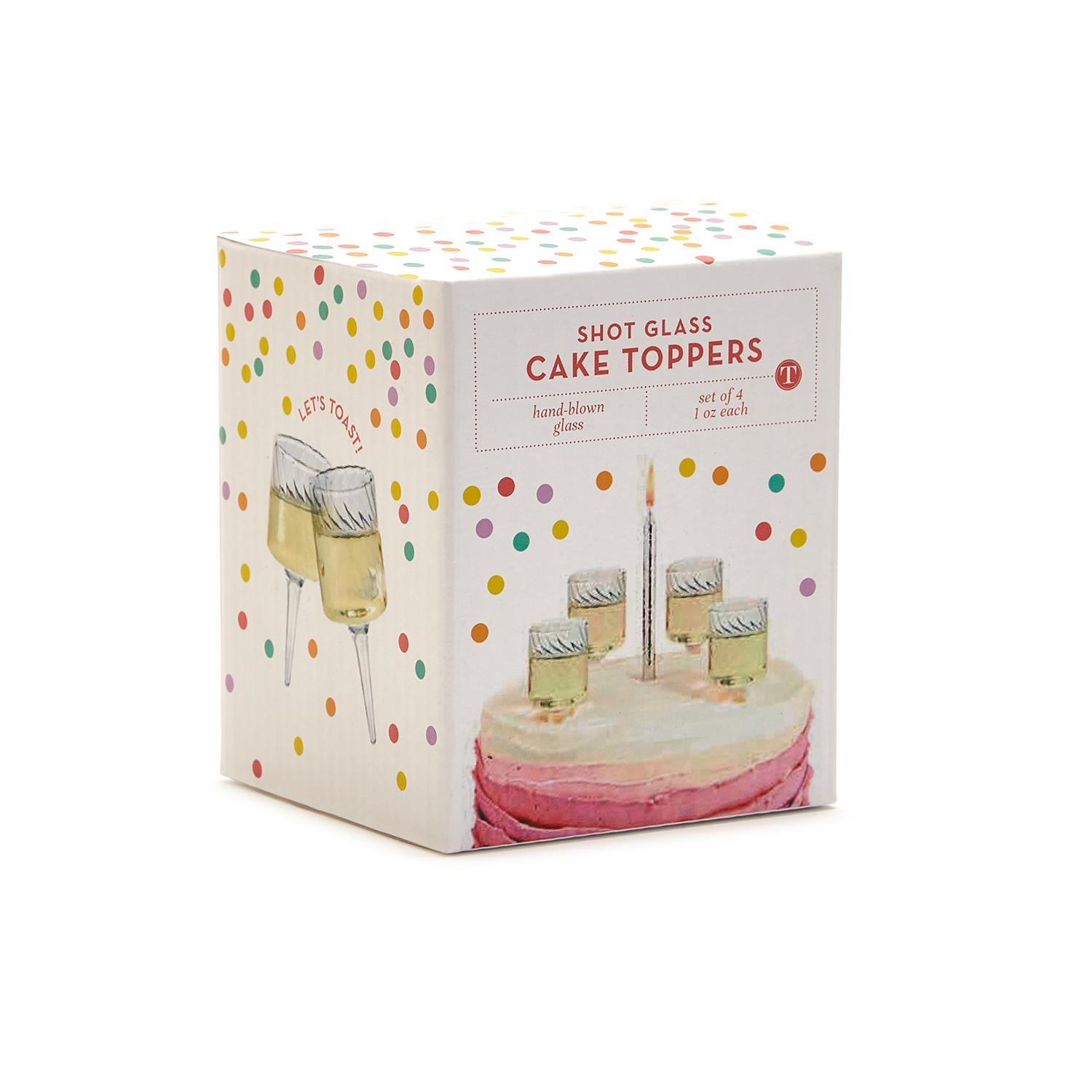 S/4 Cake Topper Shot Glass in Gift Box