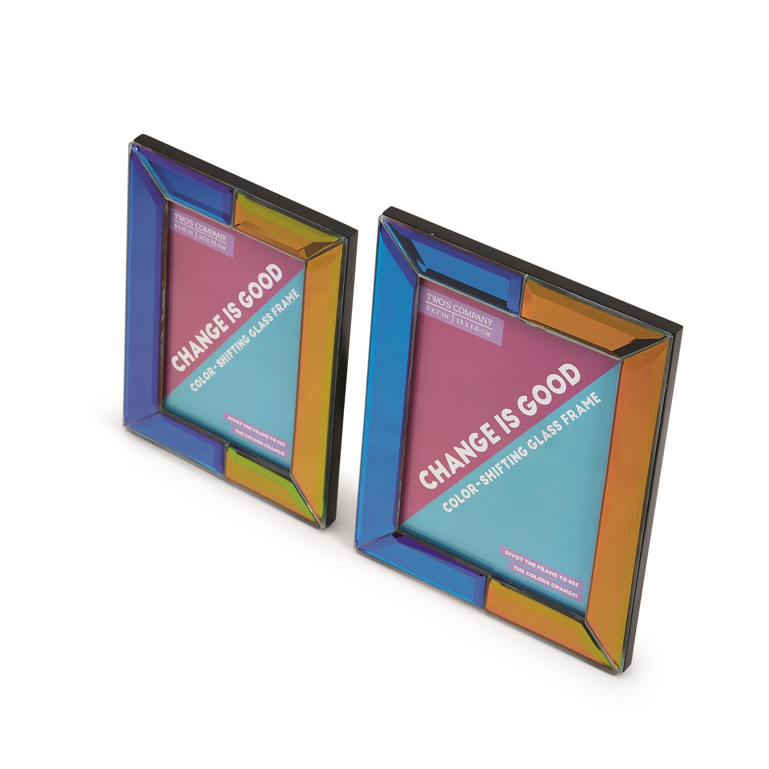 S/2 Color Change Photo Frame Incl 2 Sizes