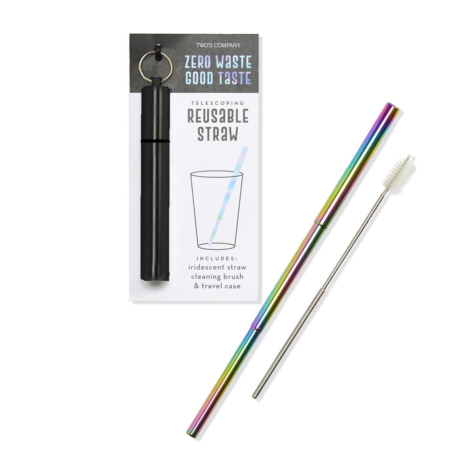 Telescopic Drinking Straw W/ Brush in Storage Case