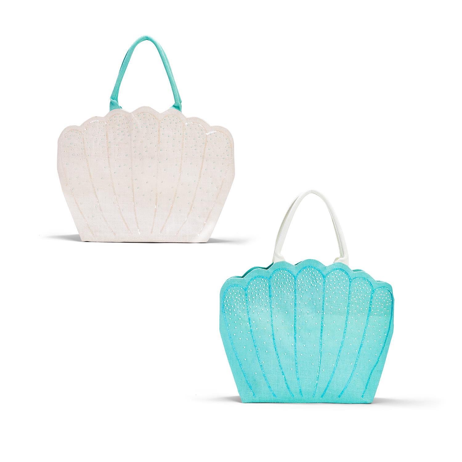 Seashell Hand-Beaded Tote Bag