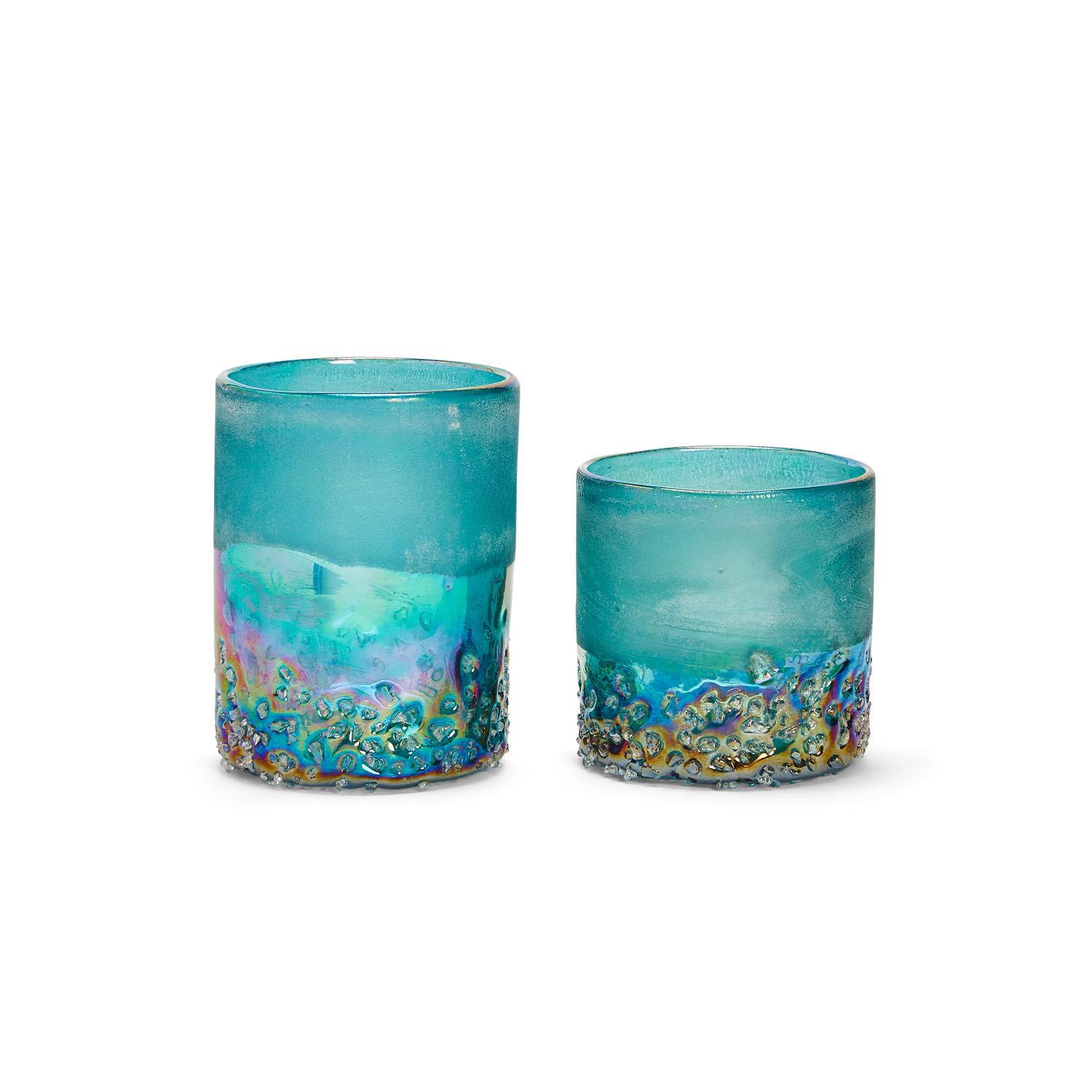 S 2 Frosted Candleholder