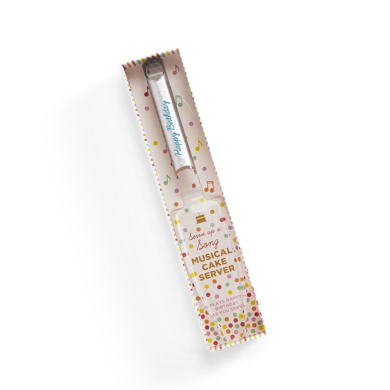 Happy Birthday Touch Activated Musical Cake Server in Gift Box
