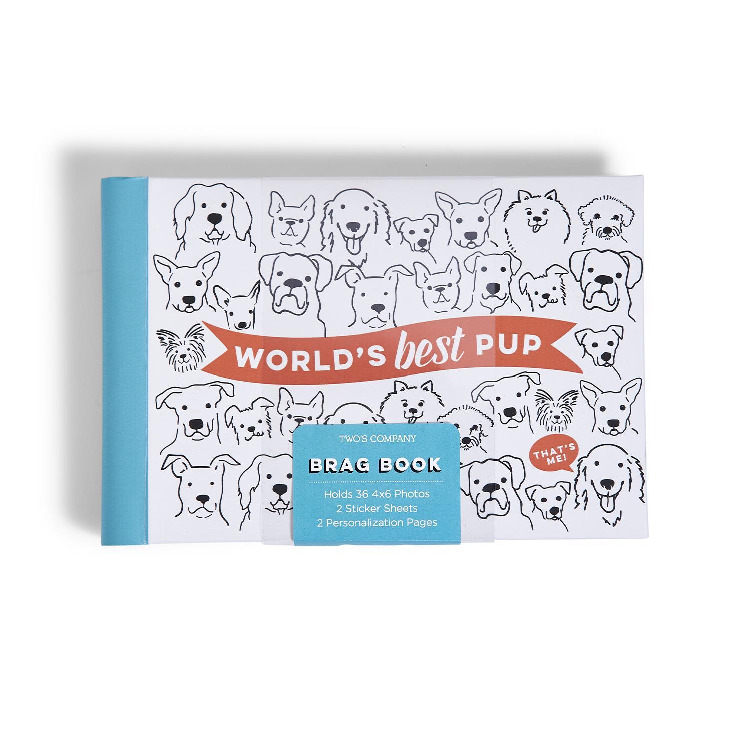 World's Best Pup Photo Album with 2 Sticker Sheets