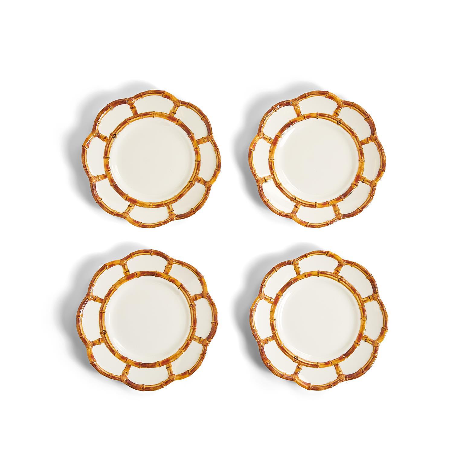 S/4 Bamboo Touch Salad / Dessert Plate