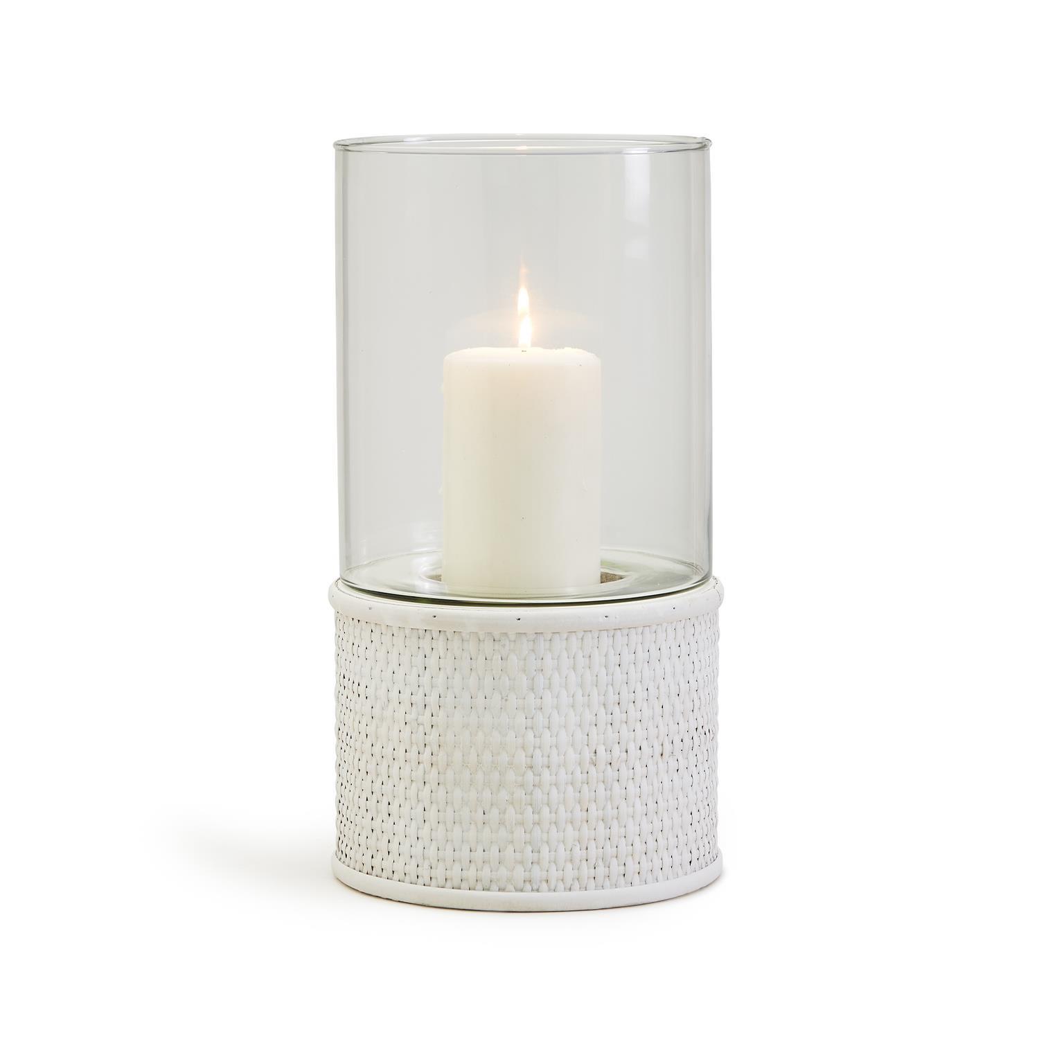 White Rattan Base Hurricane