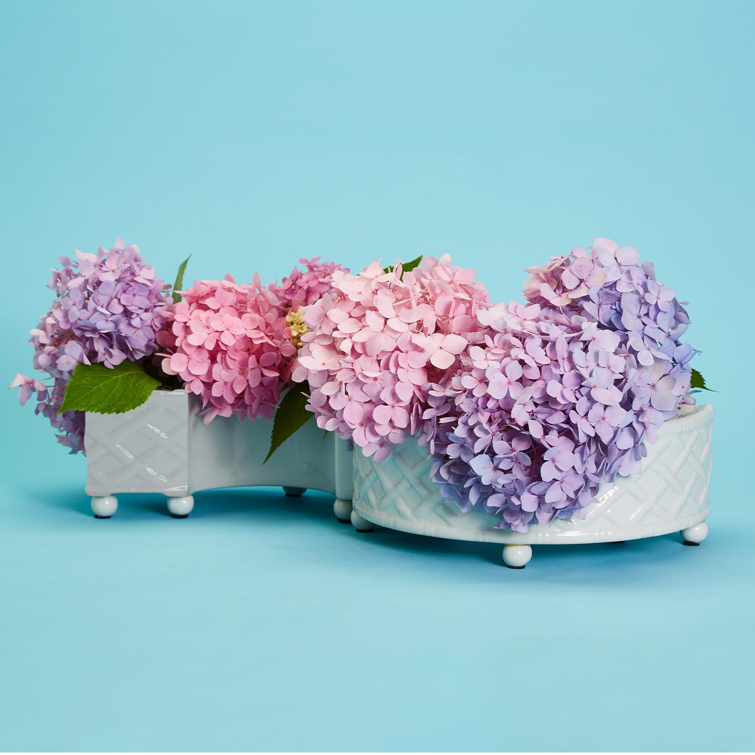 Faux Bamboo 3 Pc Flower Arranger