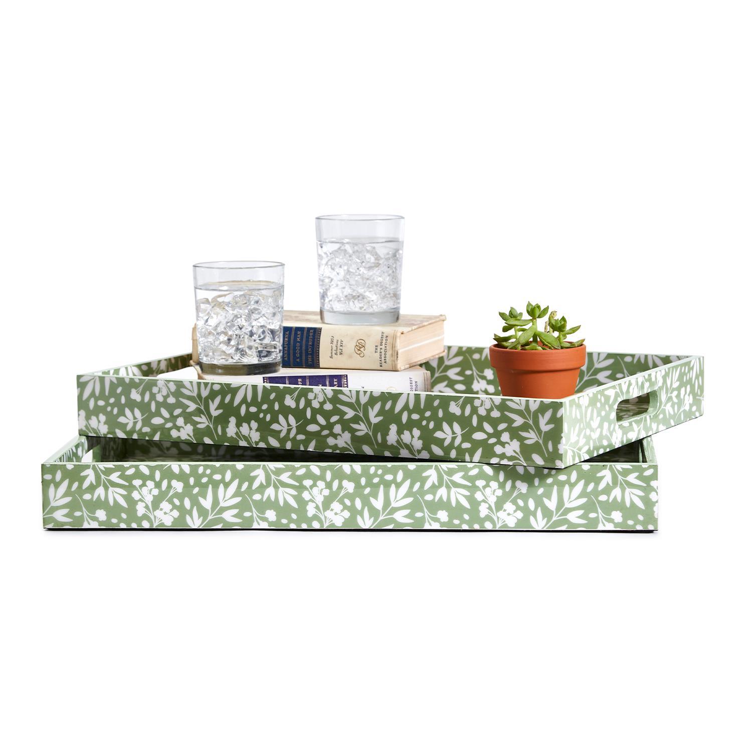 S/2 Countryside Rectangle Gallery Tray