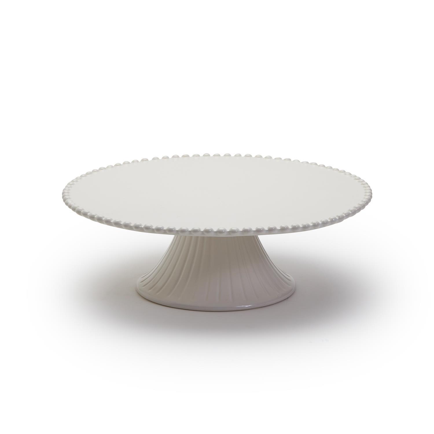 Heirloom Pearl Edge Pedestal Platter