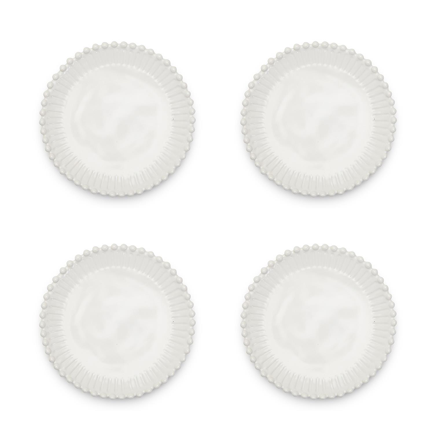 Heirloom S/4 Pearl Edge Dessert Plates