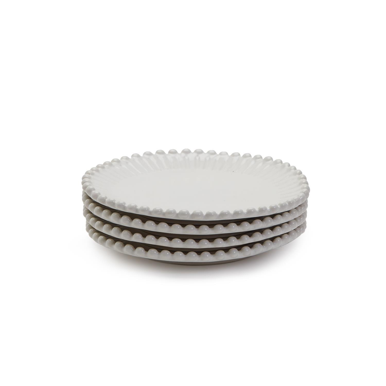 Heirloom S/4 Pearl Edge Dessert Plates