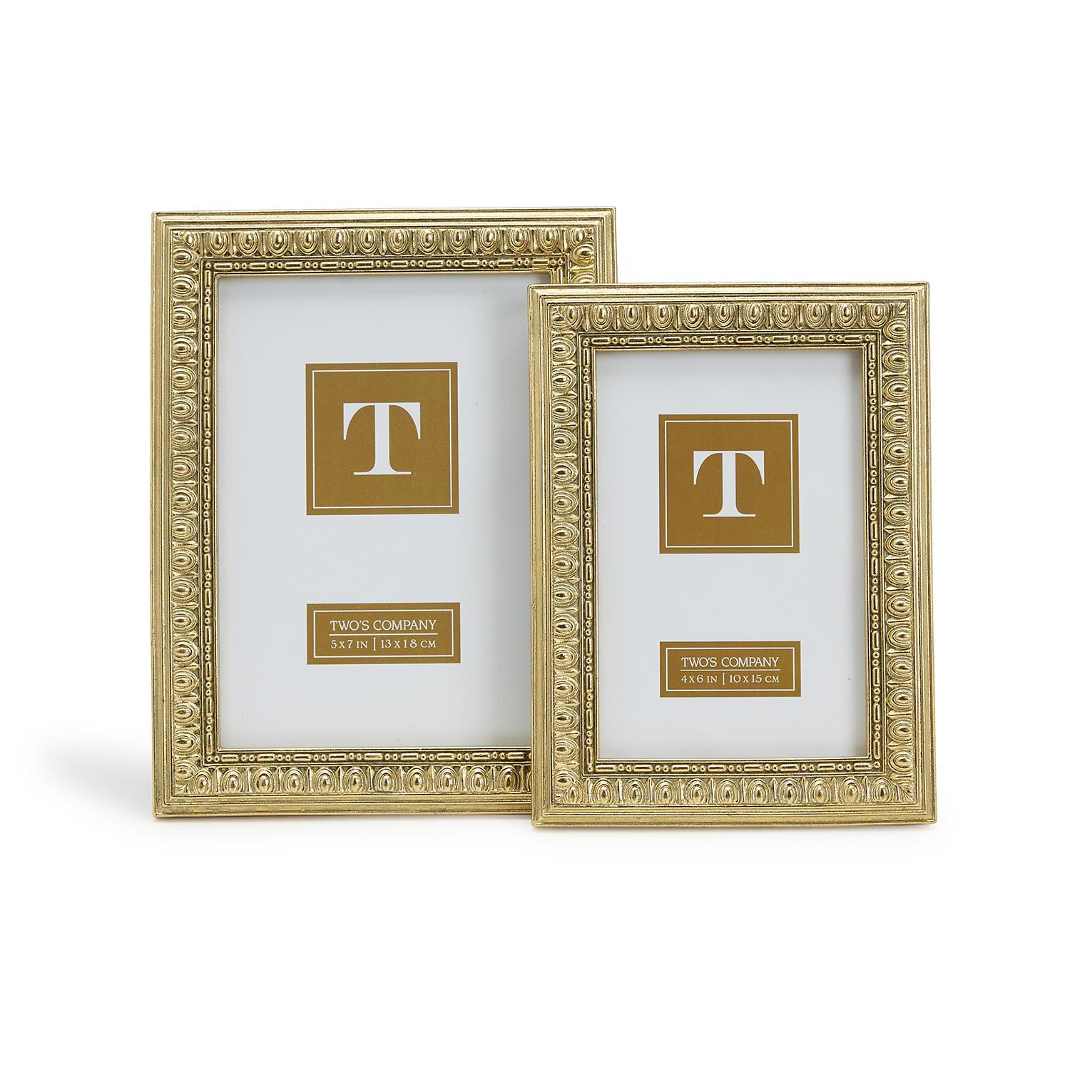 Golden Gallery S/2 Gold Finish Photo Frame