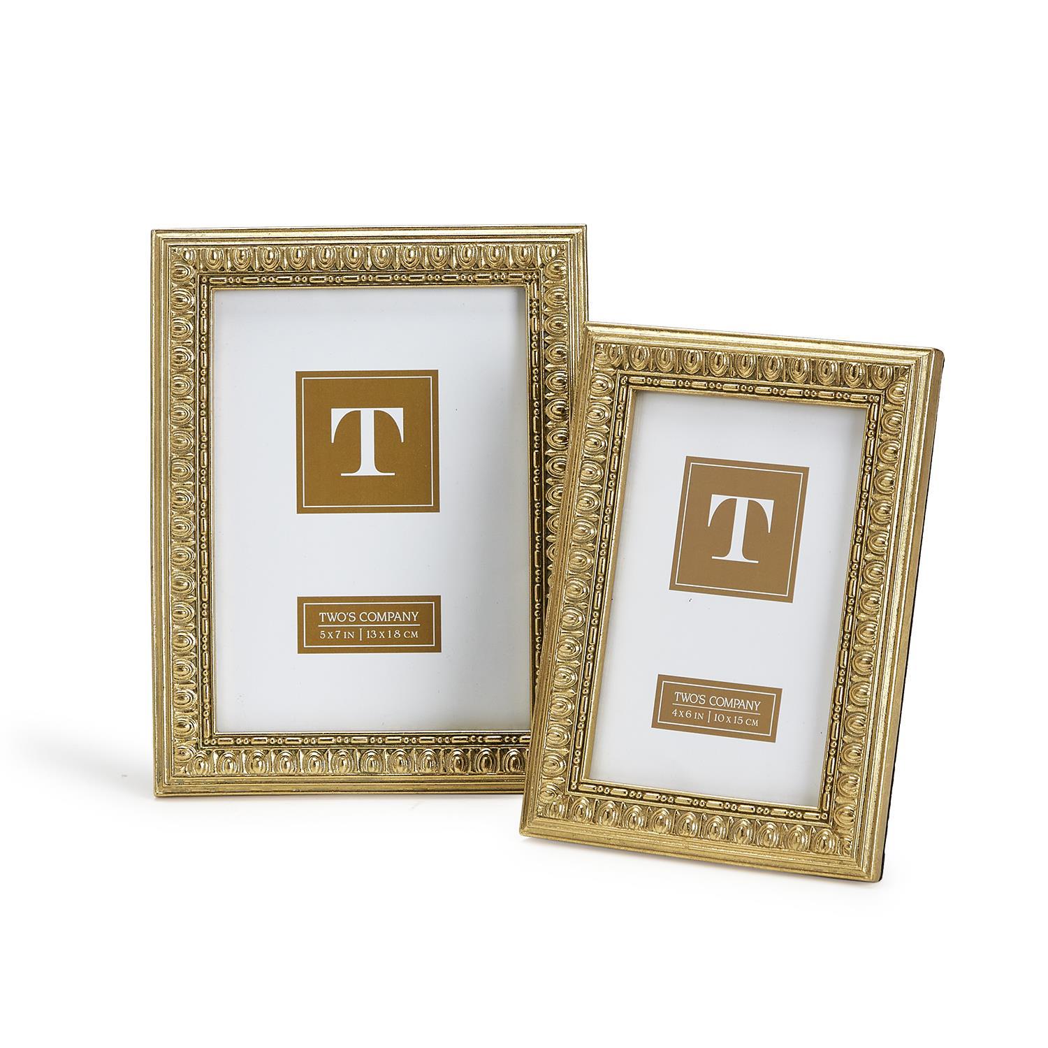 Golden Gallery S/2 Gold Finish Photo Frame
