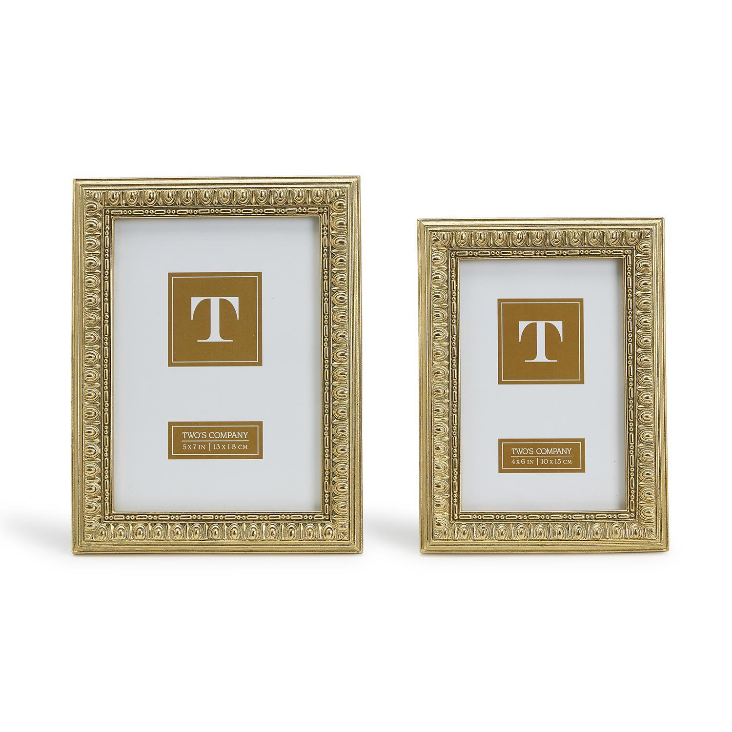 Golden Gallery S/2 Gold Finish Photo Frame