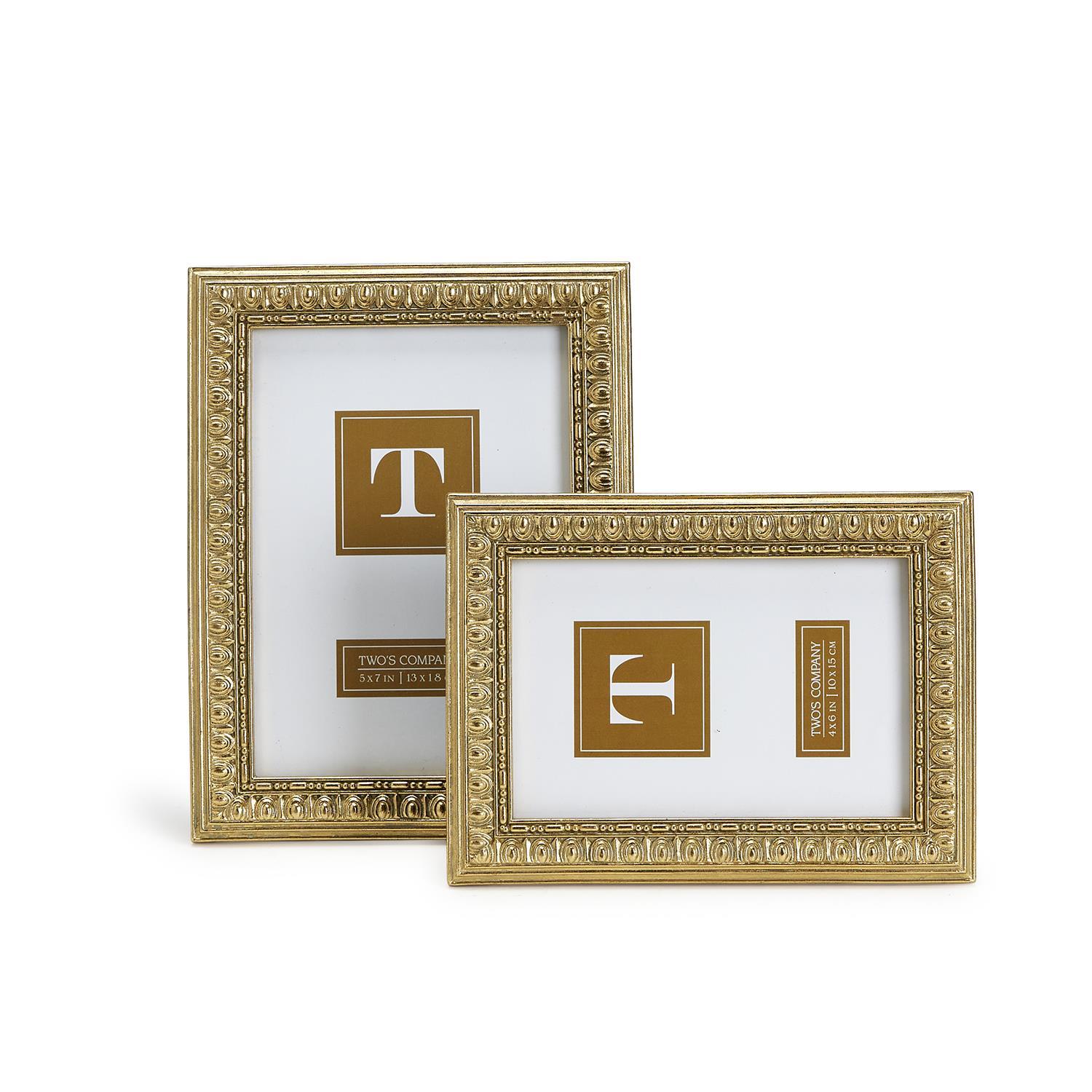 Golden Gallery S/2 Gold Finish Photo Frame