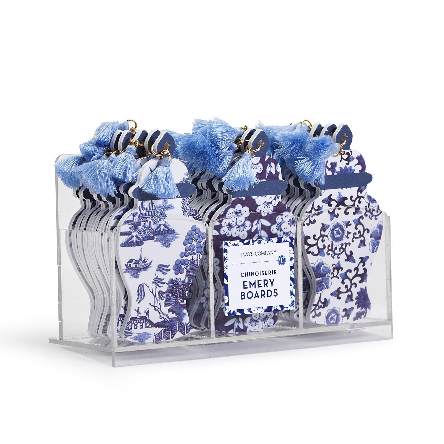 Chinoiserie Chic 72 Pc Ginger Jar Shape Emery Board with Tassel Accent ...