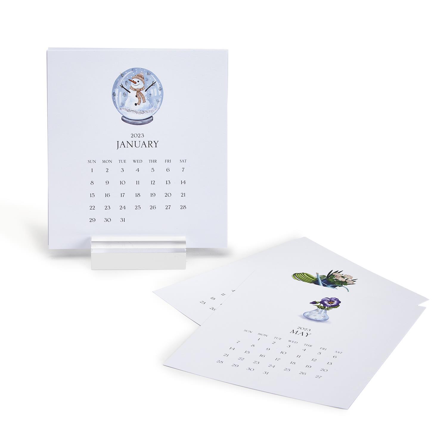 2023 Desk Calendar With Acrylic Stand In Gift Box
