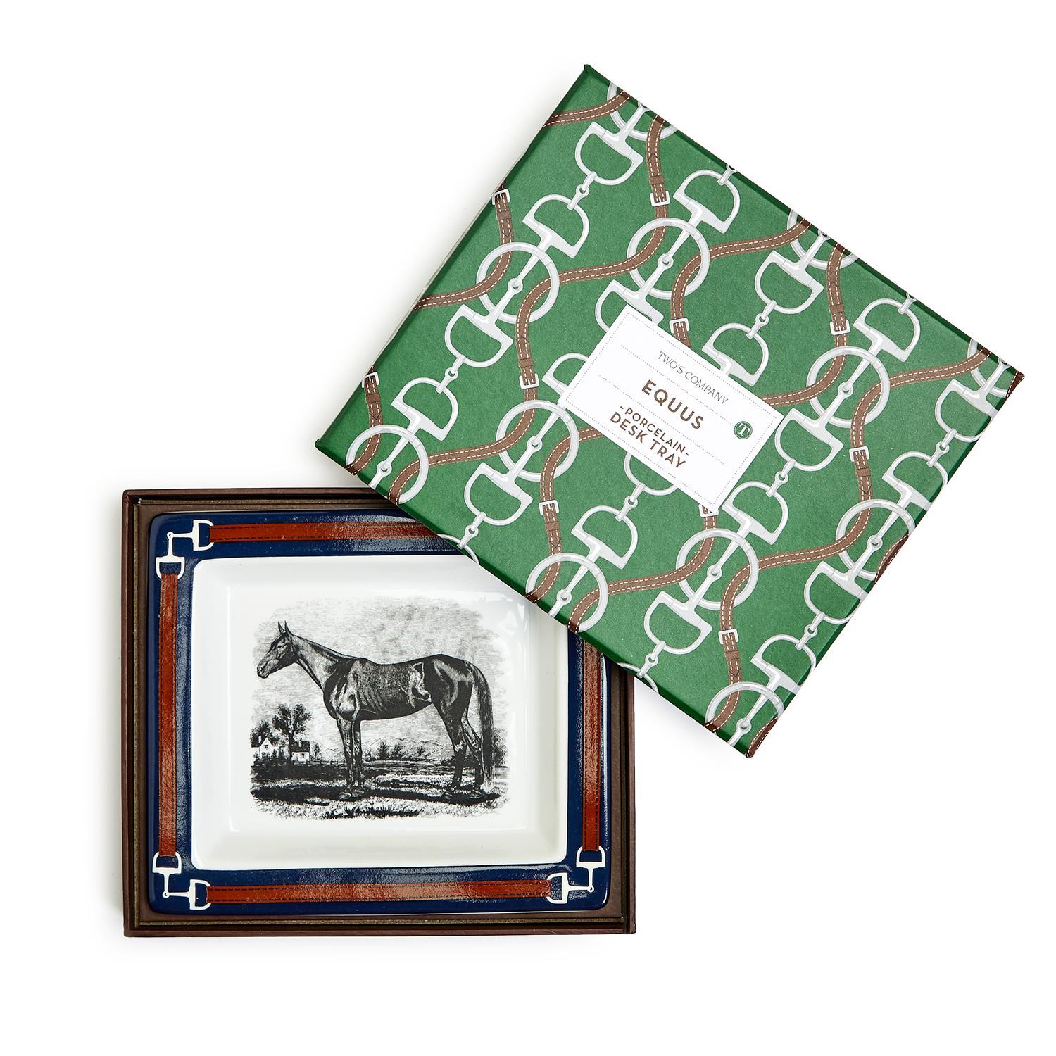 Equus Decorative Desk Tray in Gift Box Assorted 3 Designs